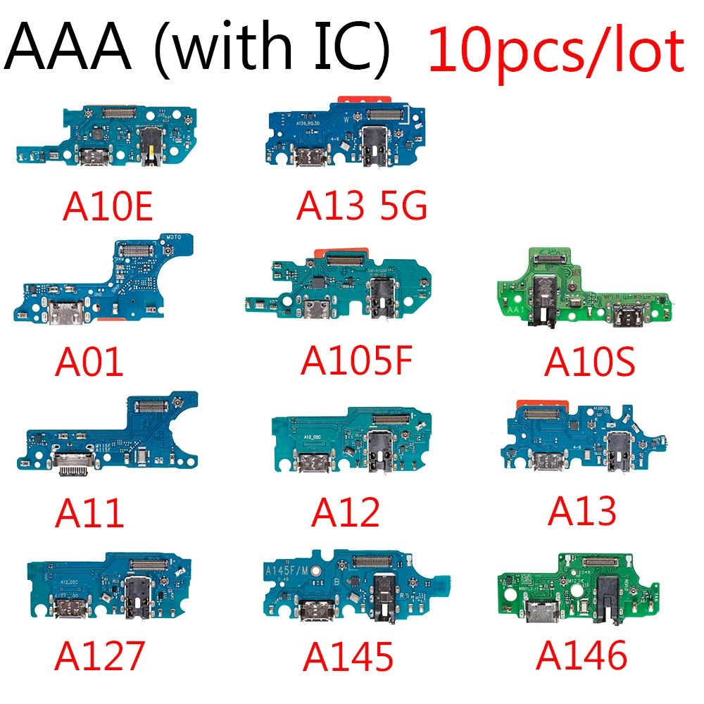 10 шт./лот USB-порт для зарядки, гибкий кабель для Samsung Galaxy A10 ...