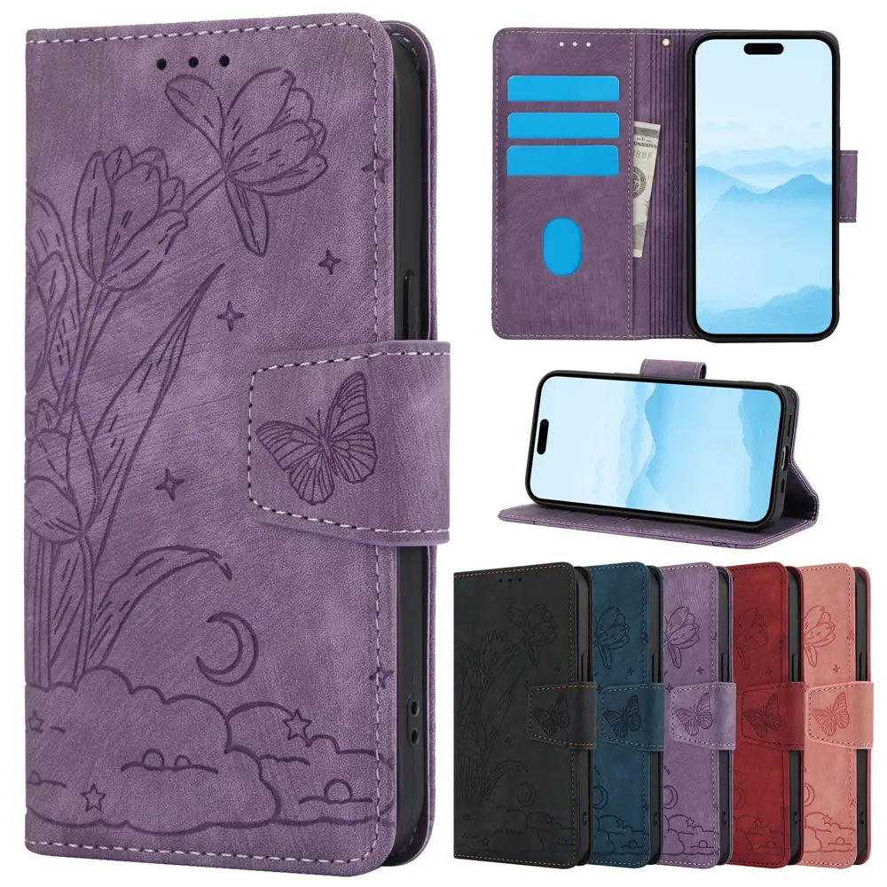 Кожаный флип-чехол Realme 12 Pro 12X C65 Narzo 70 P1 для OPPO A60 A58 ...