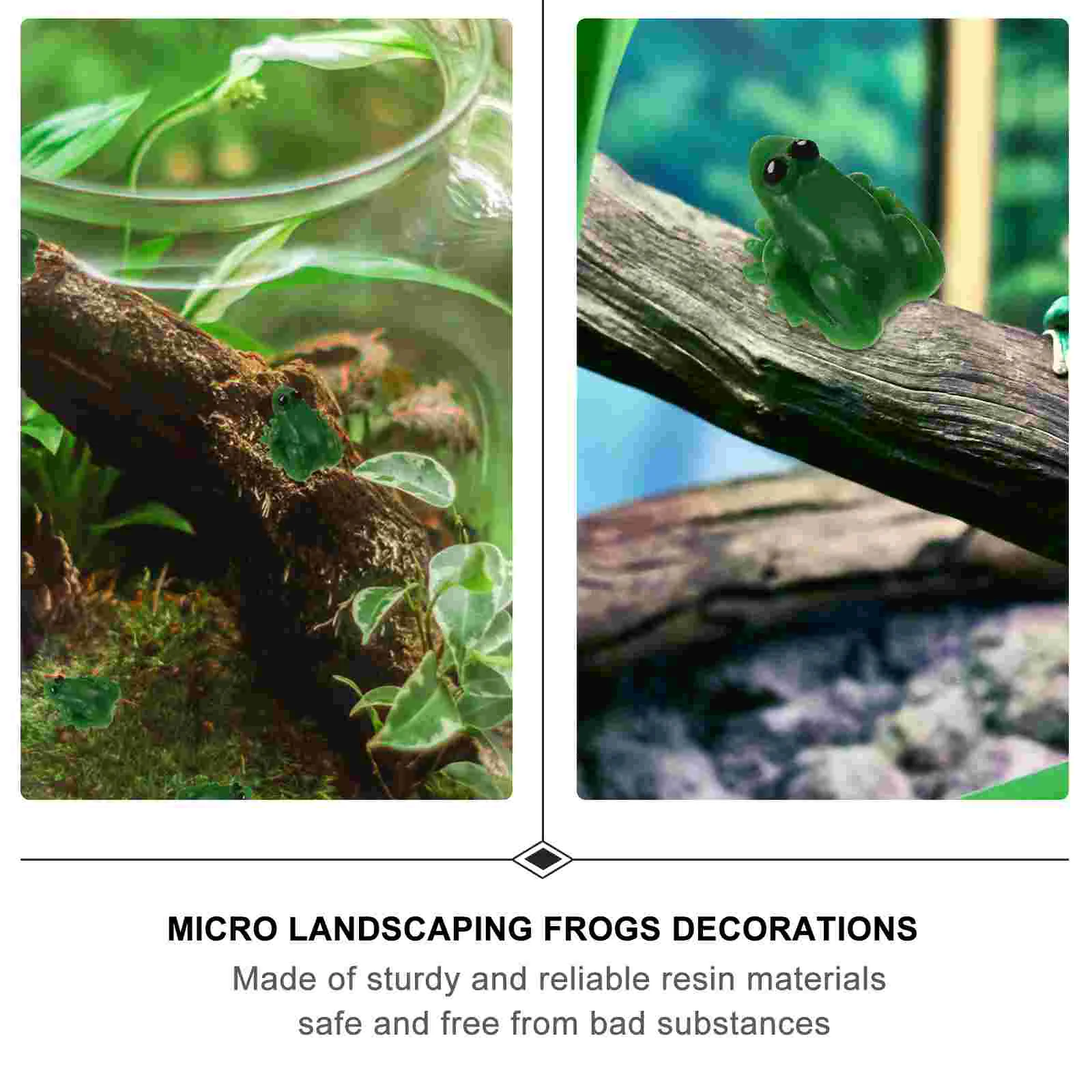 Frog Mini Figurines Miniature Animal Resin Frogs Figurine Garden ...
