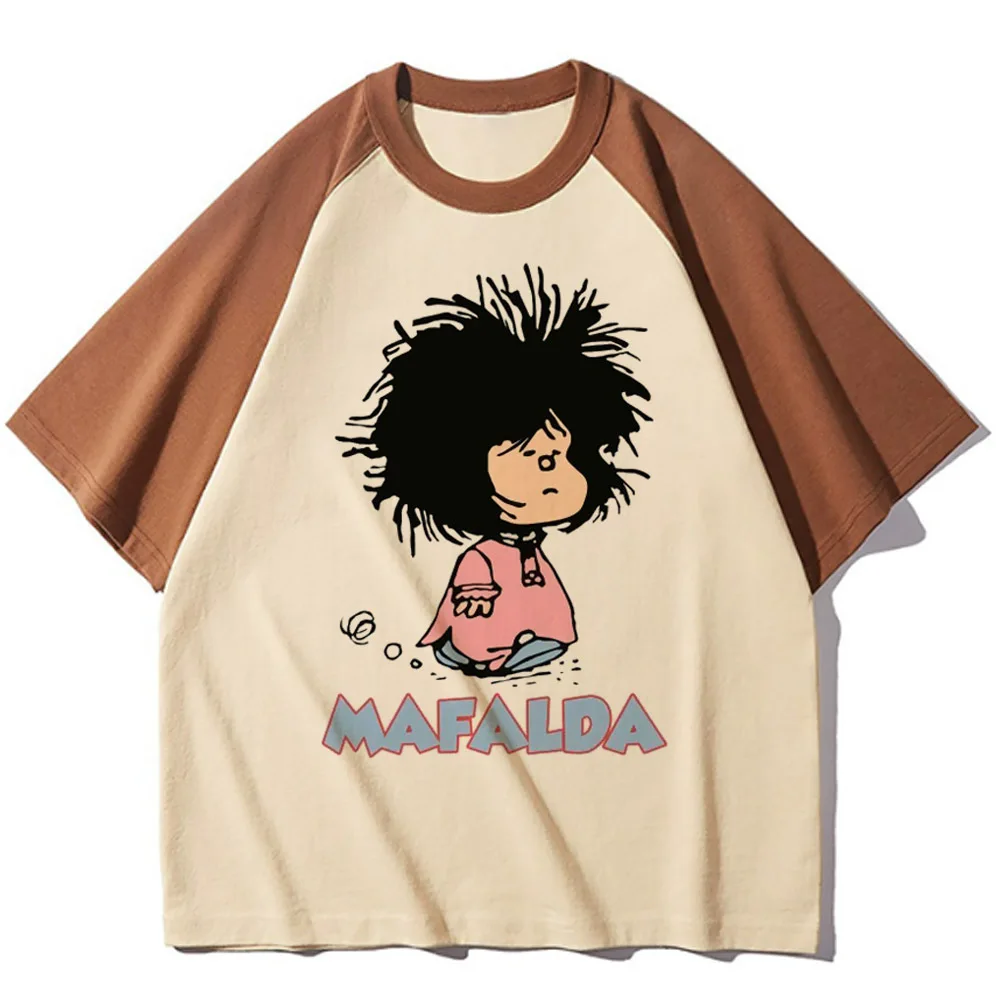 Mafalda tshirt girl 80s streetwear Punk 2000s Comfortable University t ...