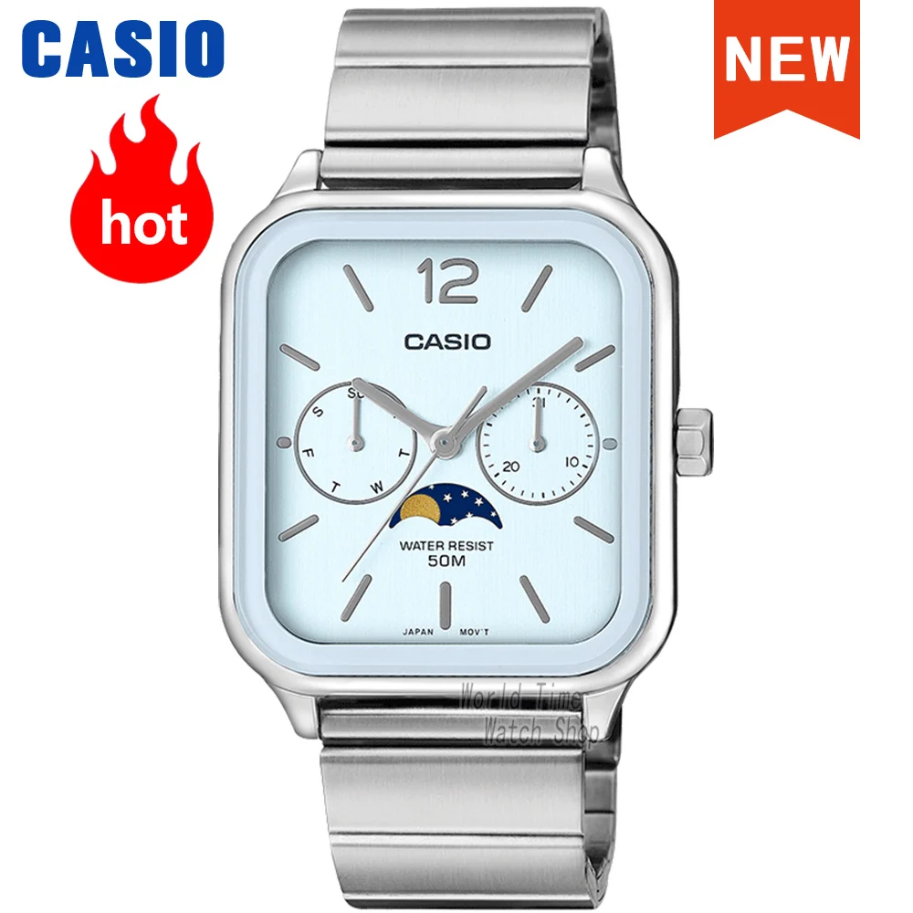 Casio кварцевые мужские часы Moonphase | AliExpress