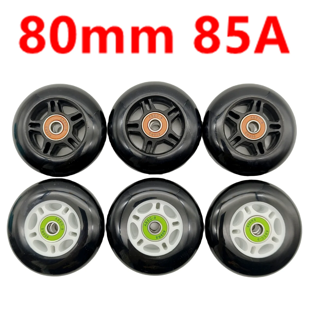 Колеса для роликов MCgala 80x24 мм черные 8 шт | AliExpress
