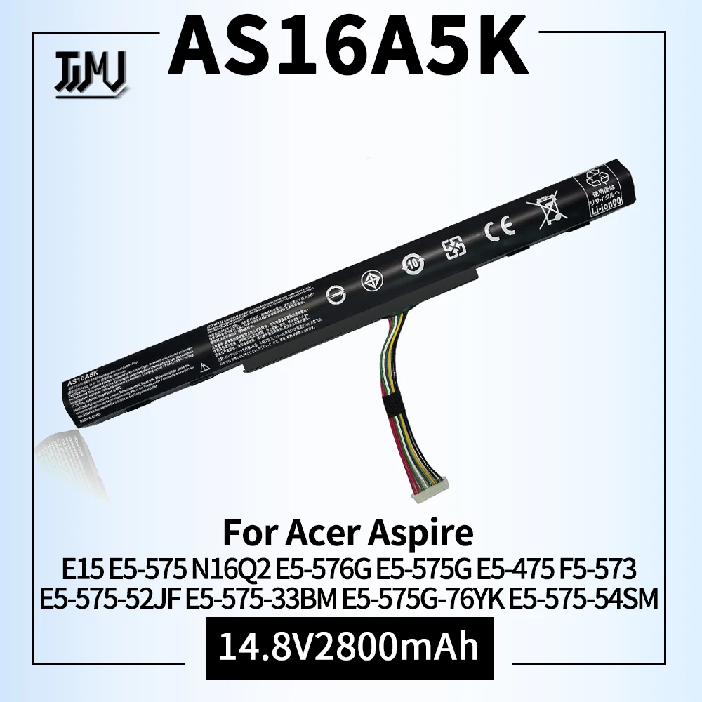 Аккумуляторная батарея AS16A5K AS16A8K 4ICR19/66 для Acer Aspire E15 ...