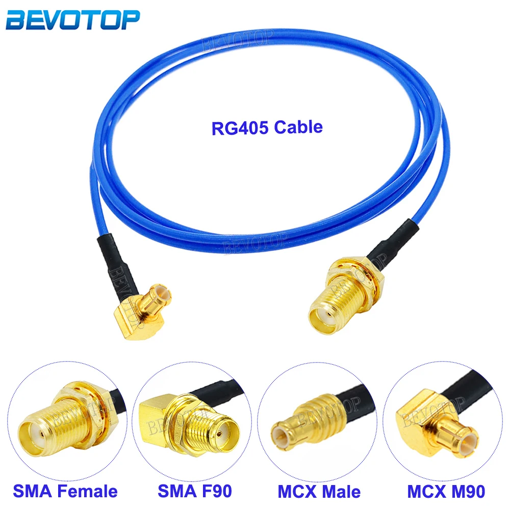1 шт. RG405 SMA к MCX разъему SMA «мама» к MCX «папа» прямо/прямой угол Высокочастотная ...