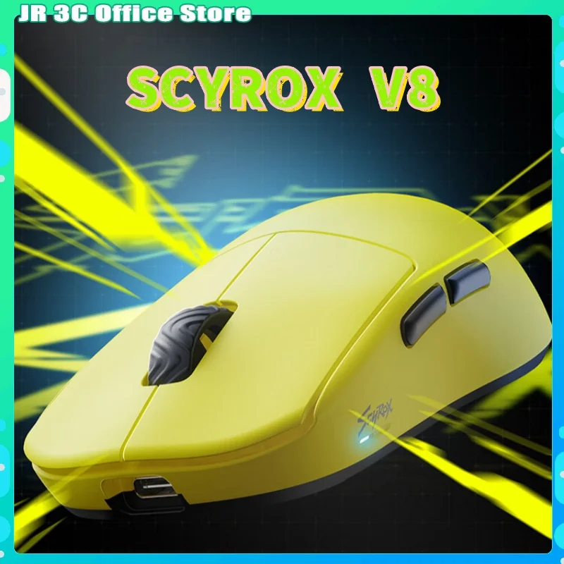 Беспроводная мышь Scyrox V8, двойной режим, 8k, 36g, Ультралегкая игровая мышь с низкой ...