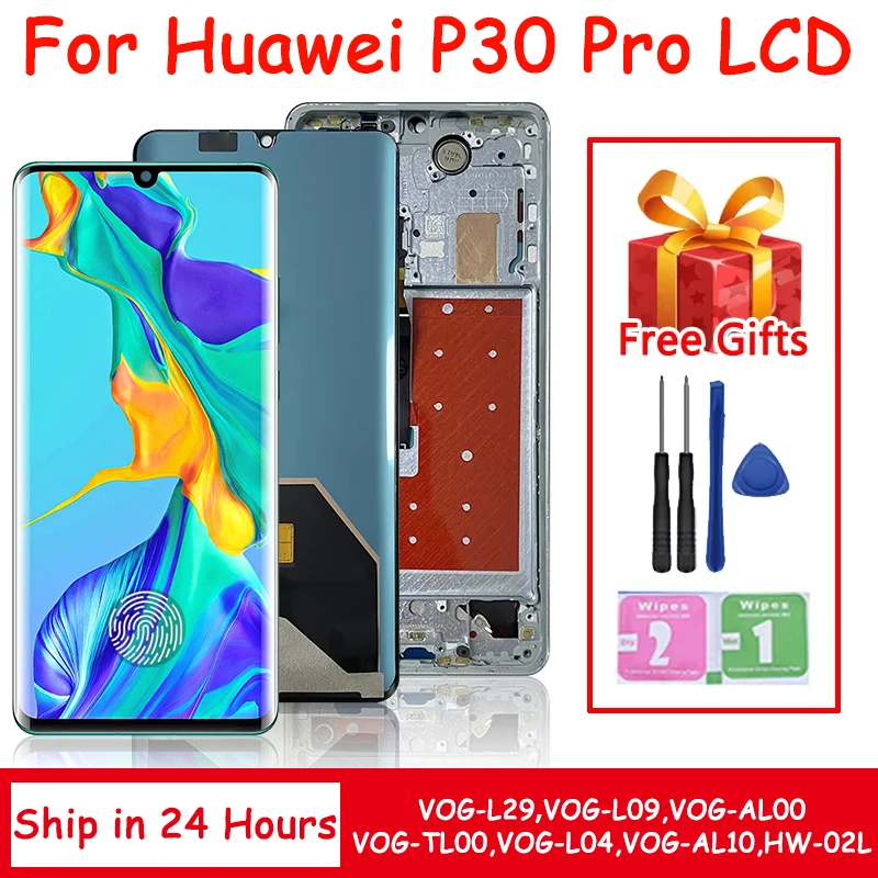 6,47 "Super AMOLED для Huawei P30 Pro, дигитайзер сенсорного экрана VOG-L04 VOG-L09 VOG-L29 VOG ...