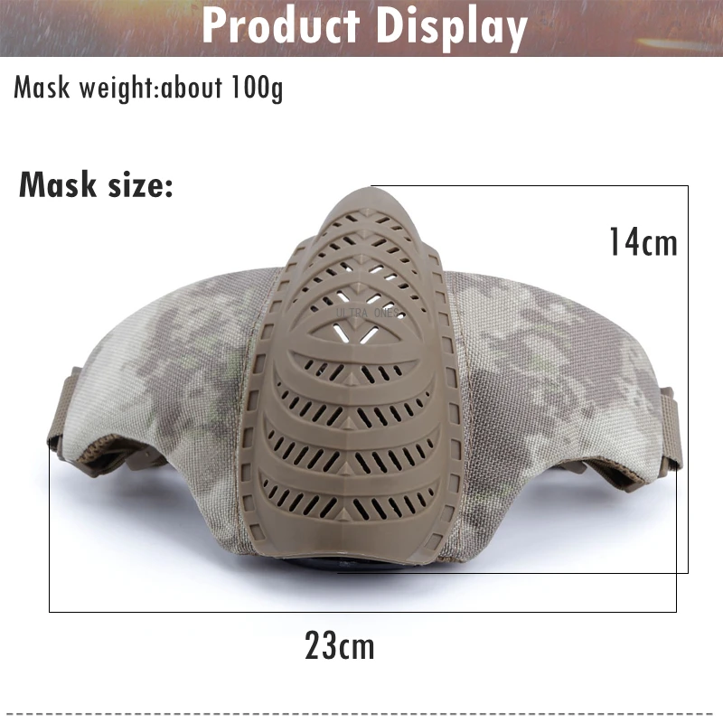 Tactical Mask CS Wargame Airsoft Paintball Half Face Masks Military ...