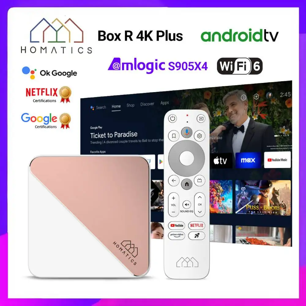 Телеприставка HOMATICS Box R 4K Plus TV Box Android TV 12 ATV Netflix ...