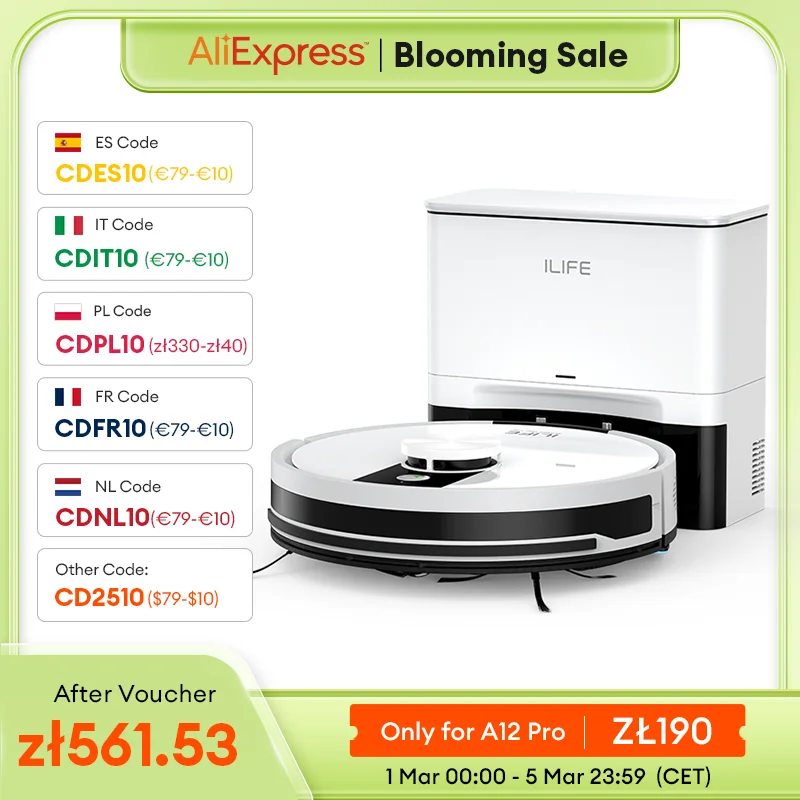 Беспроводной робот-пылесос ILIFE A12 Pro | AliExpress