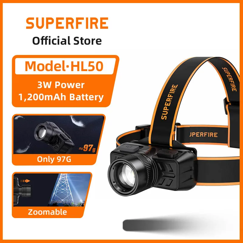 SUPERFIRE HL50 налобный фонарь черный | AliExpress