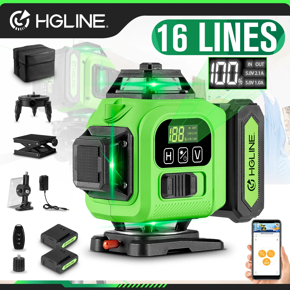 16-линейный лазерный уровень HGLINE | AliExpress
