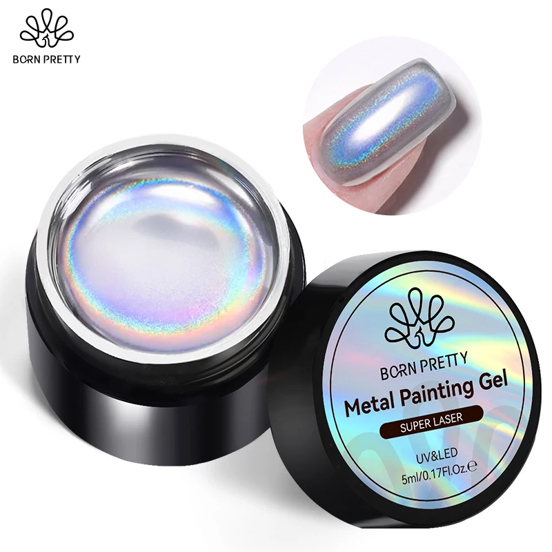 BORN PRETTY Super Holos Гель для ногтей с металлической краской для ...