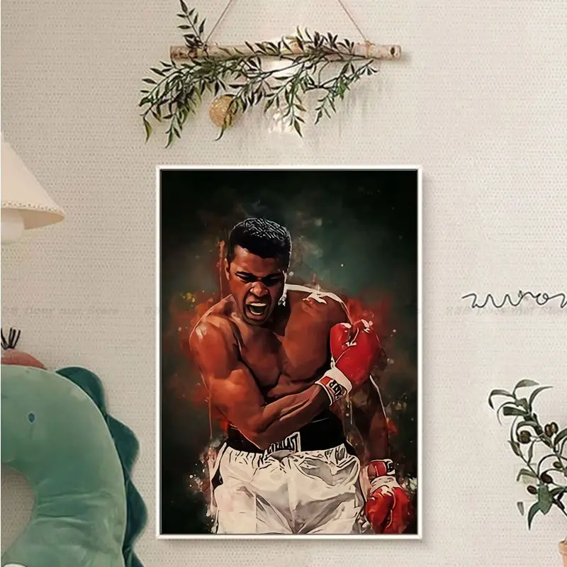 Boxer Muhammad Ali Retro Kraft Paper Poster Kraft Paper Prints And ...