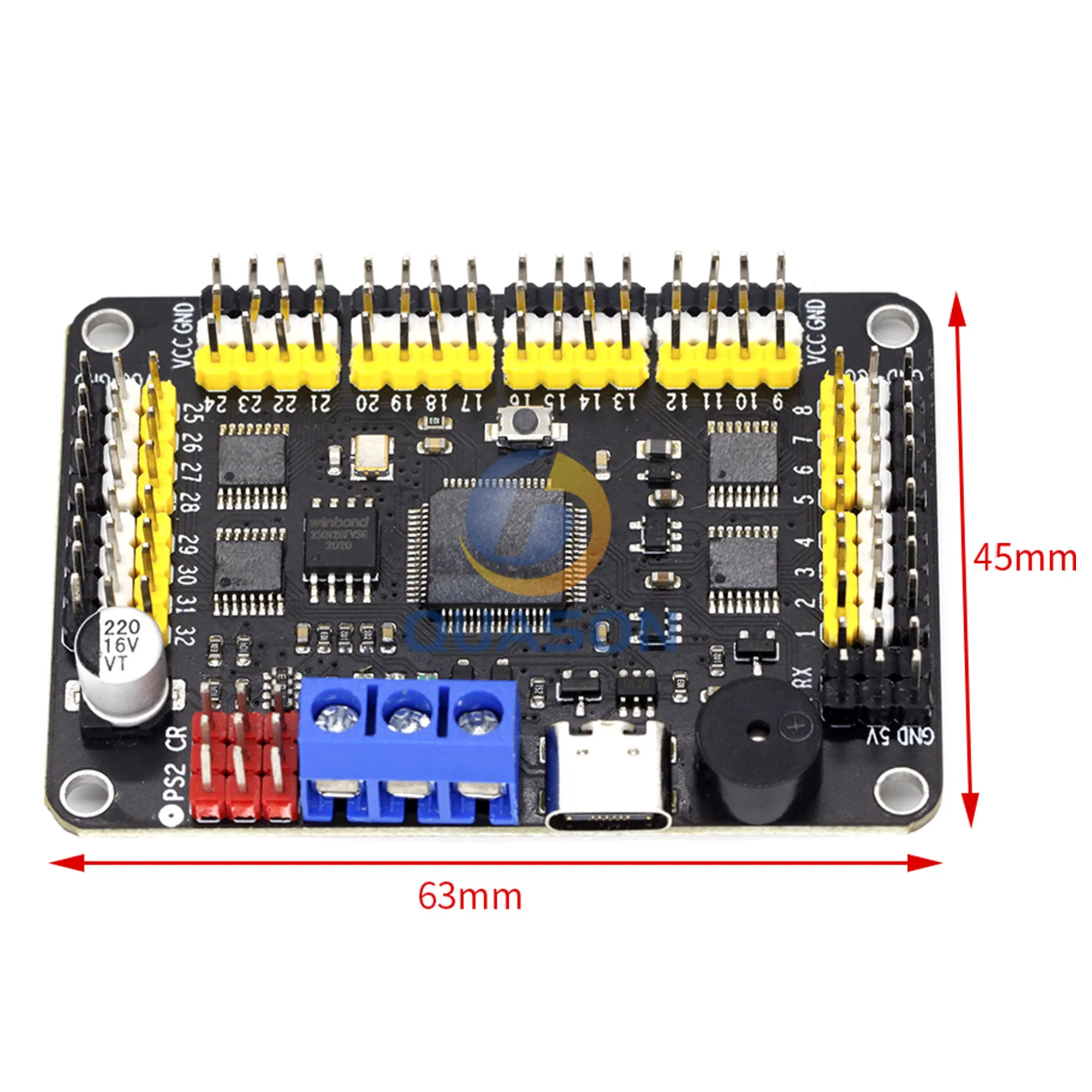 New Version 32 Channel Robot Servo Control Board Servo Motor Controller ...