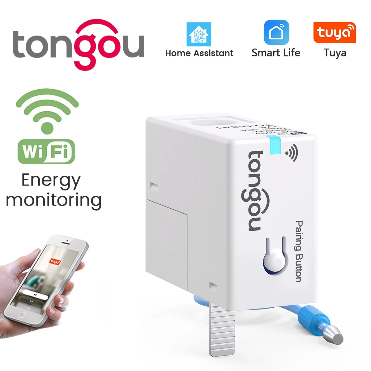 ТОНГOU TO-Q-SA1 умный счетчик электроэнергии Wi-Fi | AliExpress