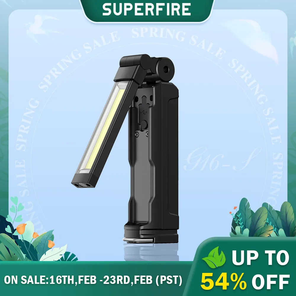 Светодиодный фонарик SUPERFIRE G16-S с магнитным основанием | AliExpress