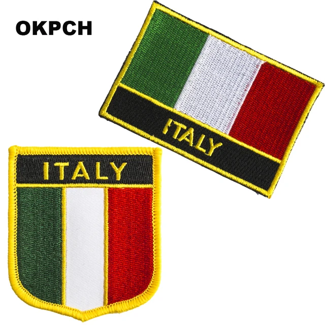 Flag Patches Rectangel & Shield Shape Iron on Embroidery Patches Saw on ...