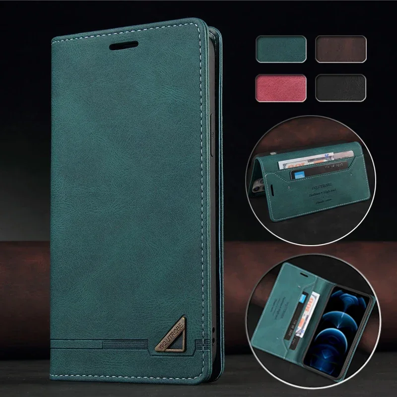 Magnetic Wallet Flip Cover Case For Xiaomi Redmi 14C 13C 12C 12 4G 13 5G Redmi14C Turbo 3 Cover ...