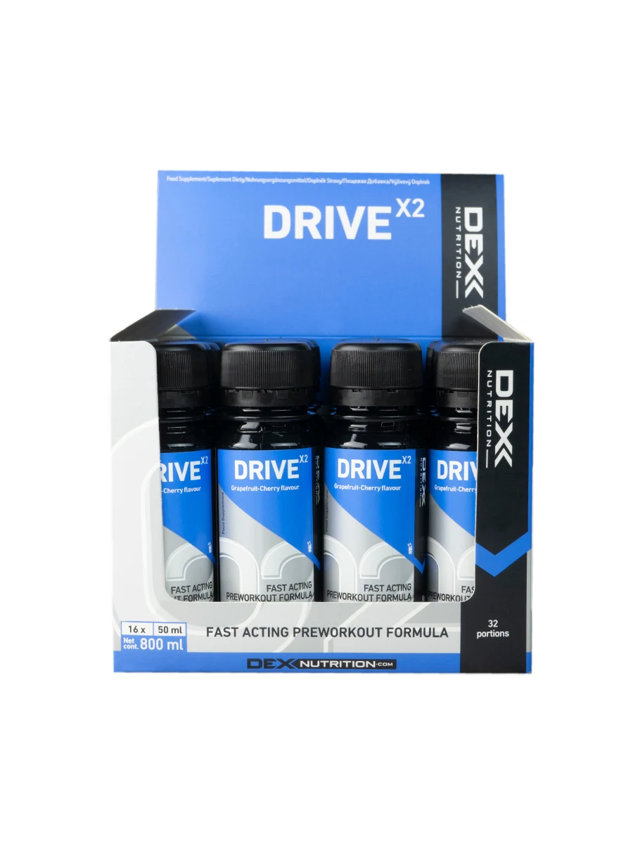 Предтренировочный комплекс DEX Drive Box грейпфрут-вишня, 20 ампул х 50 ...
