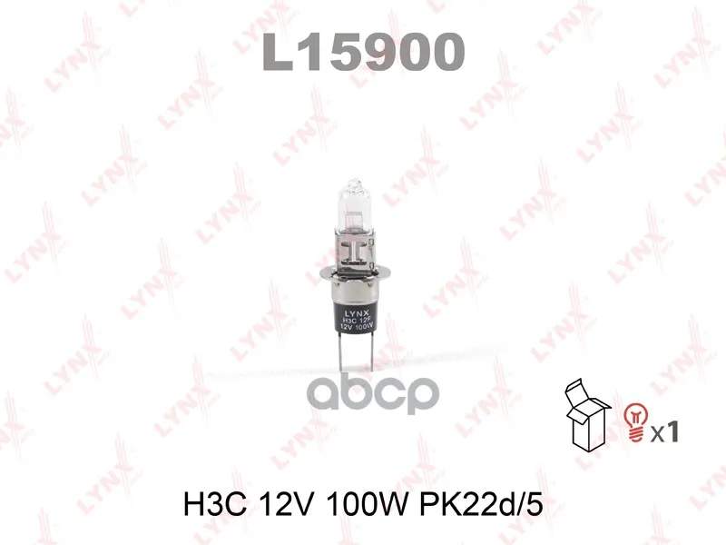 Лампа H3c 12v 100w Pk22d/5 LYNXauto арт. L15900 | AliExpress