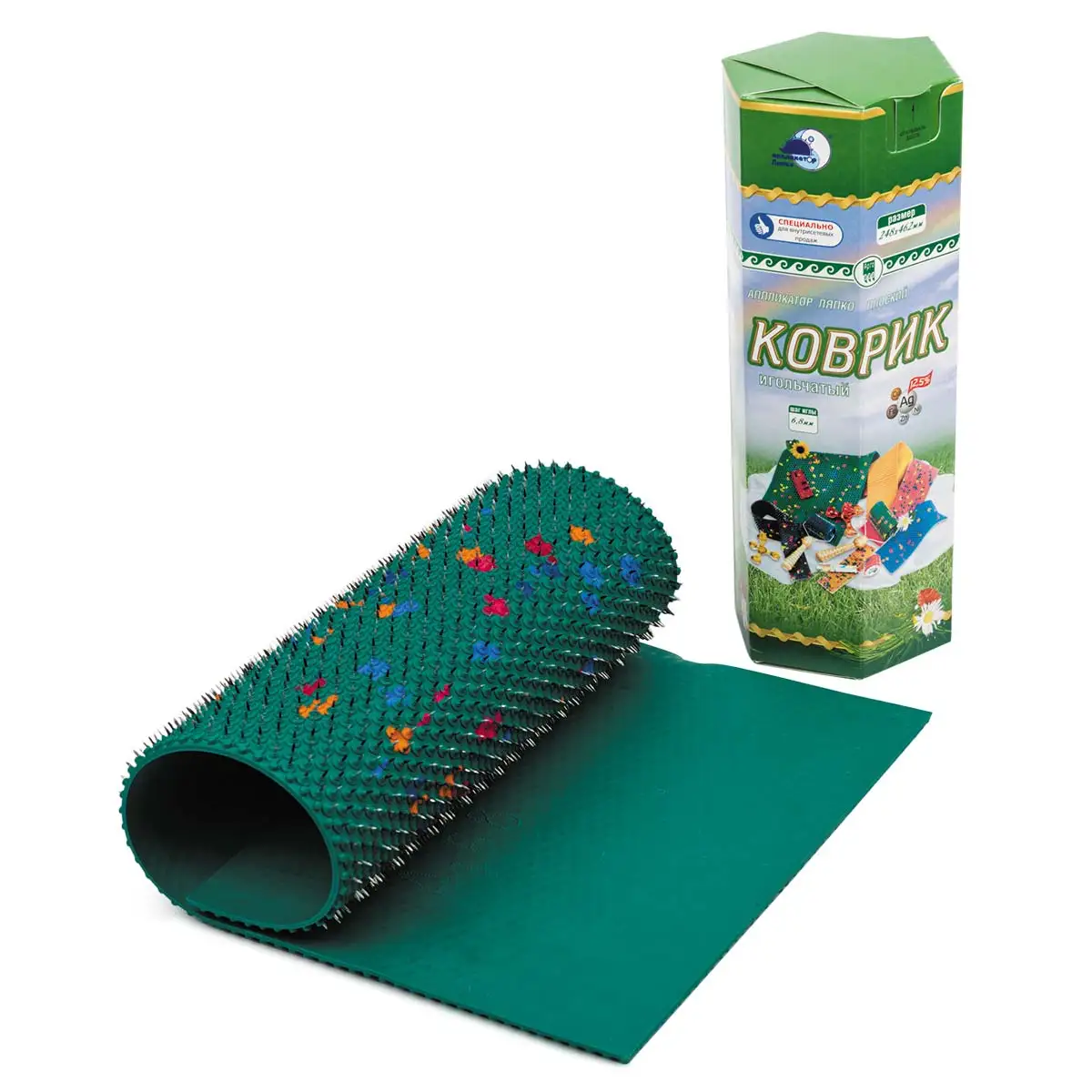 Аппликатор Ляпко Коврик (шаг игл 6,8 мм). Игольчатый массажёр большой ...
