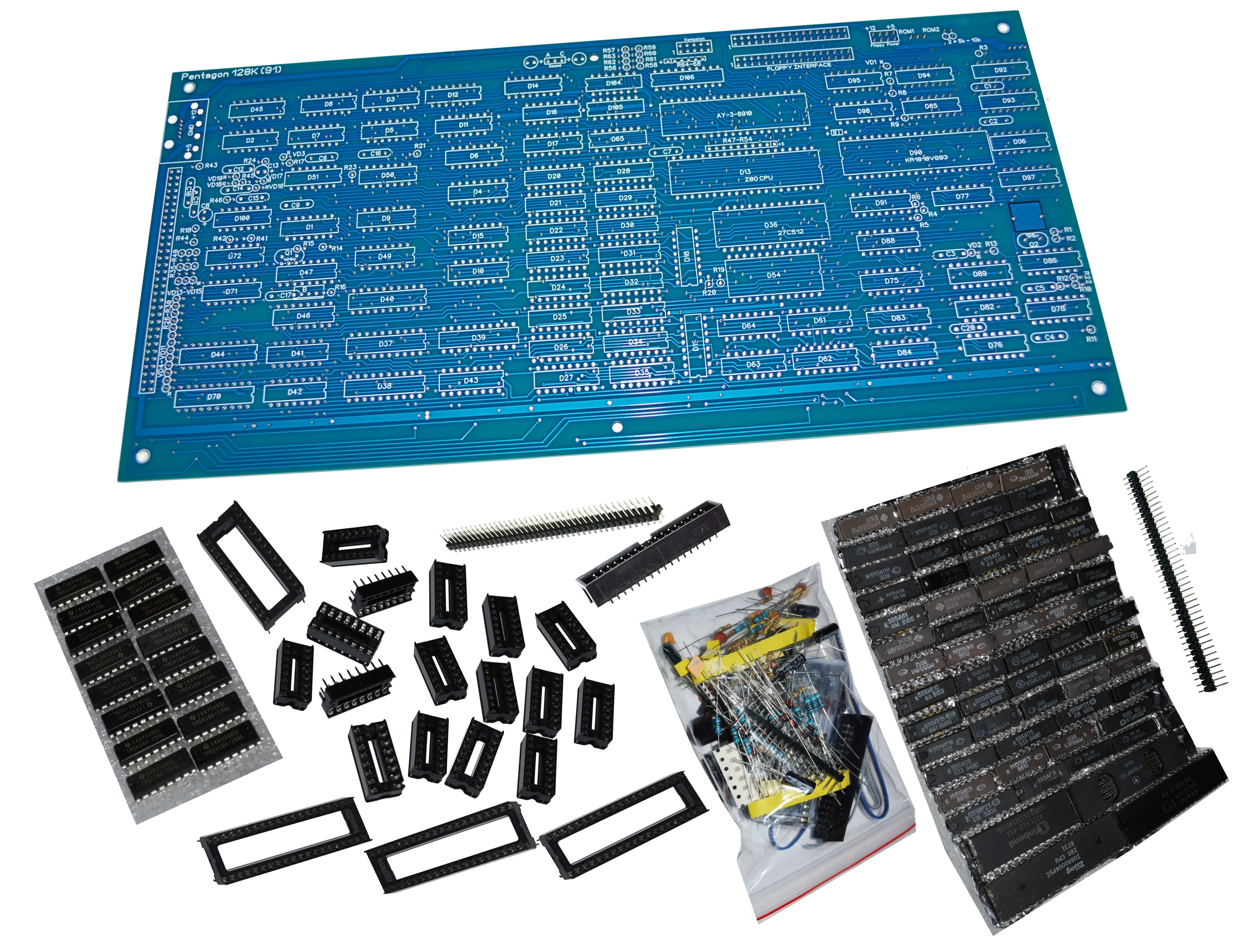Набор ZX Spectrum Pentagon 128 AY-3-8910 Kit Blue DIY kit | AliExpress