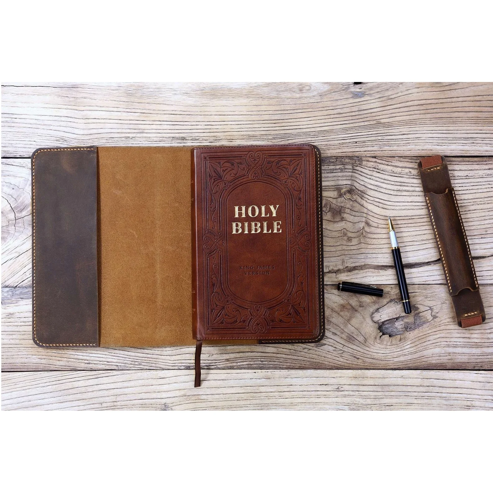 Custom Leather Cover for Holy Bible KJV | Christian Marketplace, Shop ...
