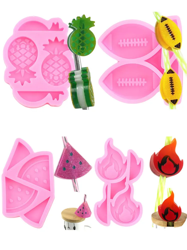 Craft Supplies & Tools Candle Making FIRE flames straw topper silicone ...